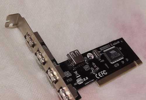 PCI USB райзер 2.0