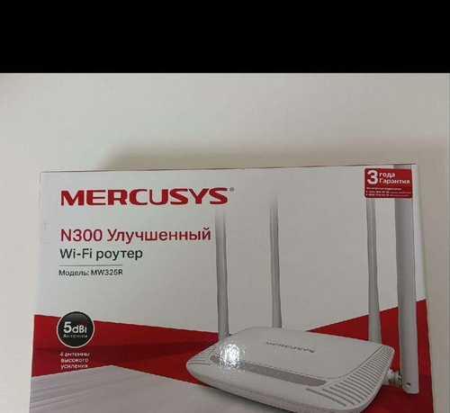 Wi-Fi роутер mercusys MW325R, N300, белый