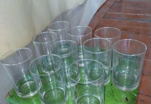 Стеклянные стаканы без рисунка