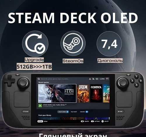 Приставка Valve Steam Deck oled (глянцевый) 1Tb