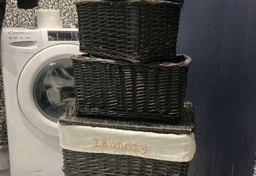 Набор плетеных корзин для ванны