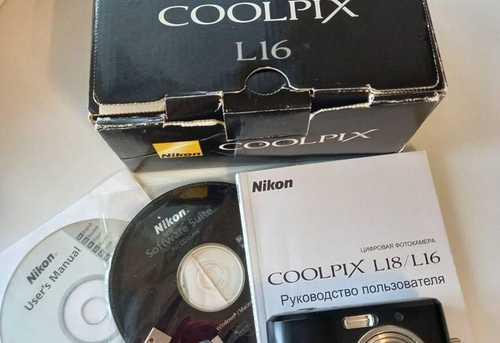 Фотоаппарат Nikon Coolpix L16 в отличном состоянии