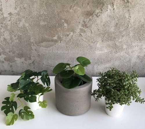 Кашпо бетонное для IKEA растений фейка