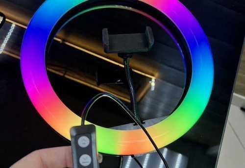 Лампа кольцевая 32 см RGB
