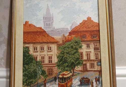 Картина "Старый трамвай", размер: 34/27 (в багете)