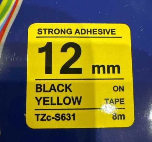 Картридж Brother TZe Strong Adhesive 12mm желтый