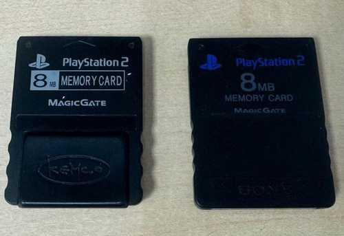 Карта памяти PS2 цена за обе Memory Card 8MB