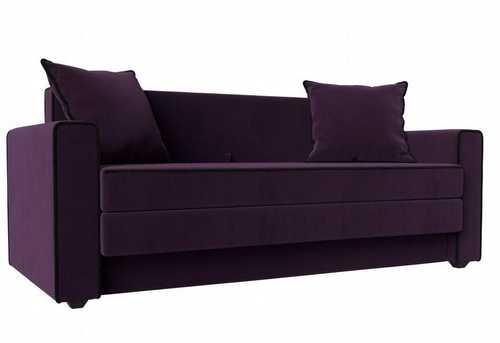 Прямой диван Лига-012 Фиолетовый Черный