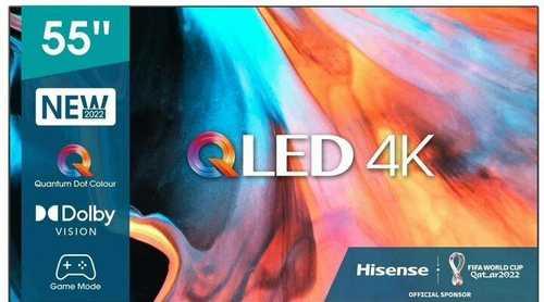 Телевизор Hisense 55E7HQ 2022 qled, черный