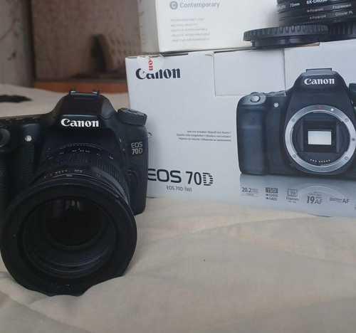 Фотоаппарат canon eos 70d с объектитвом 17-70