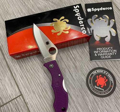 Складной нож spyderco ladybug 3 purple VG10 (lprp3