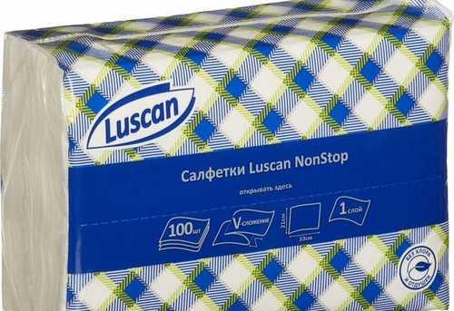 Салфетки бумажные Luscan NonStop 1слбелые цел1/4 с
