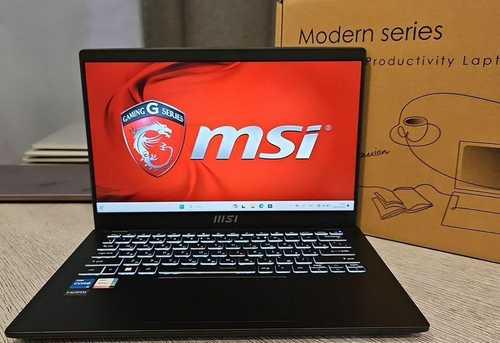 14" MSI Modern 14 C12M-230RU, 512 ГБ, Core i5-1235U, RAM 8 ГБ, Intel Iris Xe Graphics