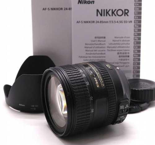Объектив Nikon 24-85mm f/3.5-4.5G ED AF-S Nikkor в упаковке