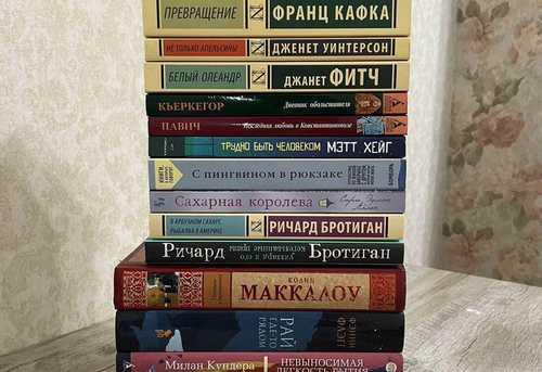 Большое количество книг, художественные книги