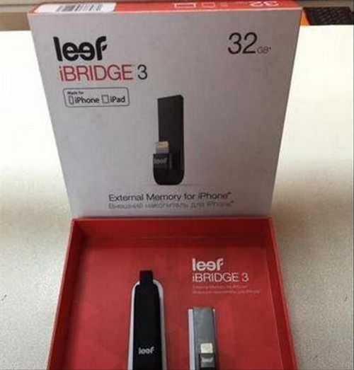USB Флеш-накопитель Leef iBridge 3 32 гб, новый