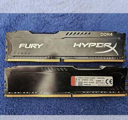 Оперативная память DDR4 Kingston HyperX fury 4гб