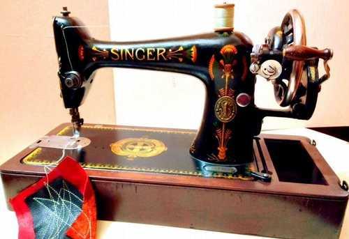 Старинная швейная машина Singer 66. Лотос