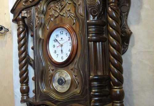 Часы и барометры настенные из Массива дуба ясеня