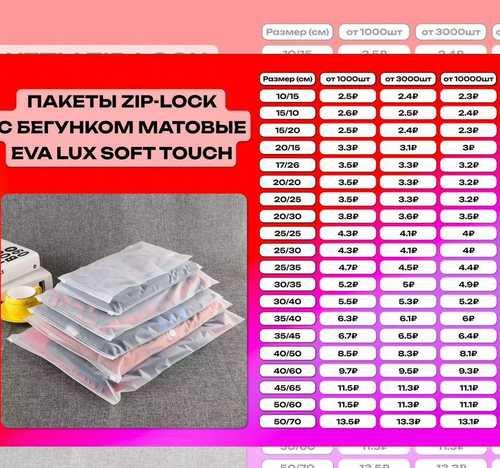 Пакеты зип лок ZIP-lock (опт), Пакеты с бегунком