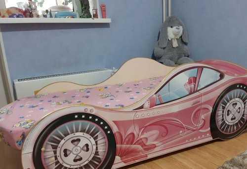 Детская кровать машинка для девочки