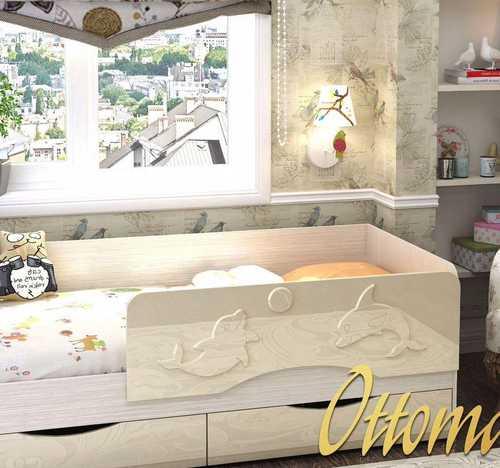 Детская кровать Алиса 1,8х0,8 м Белая
