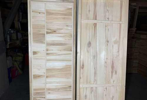 Двери деревянные с коробкой из липы и осины