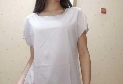 Блузка с коротким рукавом белая женская