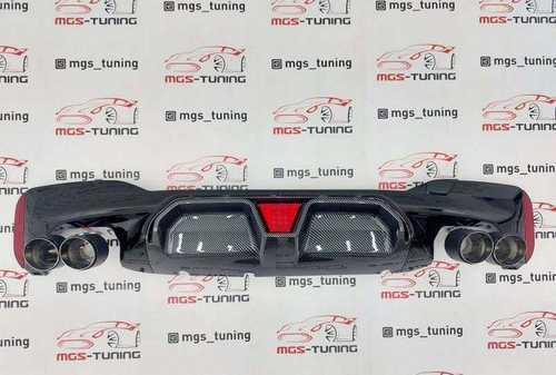 Диффузор G30 M5 CS под карбон LED стоп + Akrapovic