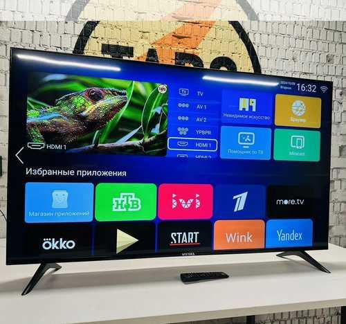 Огромный яркий Витязь 140см SMART TV UHD 4K