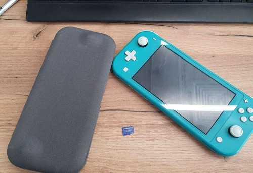 Nintendo Switch Lite прошитый, чехол и MicroSD 256