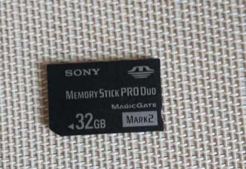 Карта памяти Sony Memory Stick Pro duo 16gb/32gb