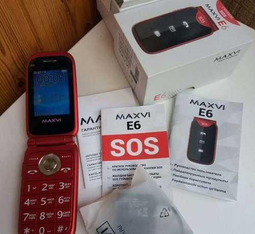 Телефон Maxvi E6 новый, комплект
