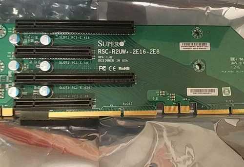 Новые райзеры Supermicro RSC-R2UW-2E16-2E8