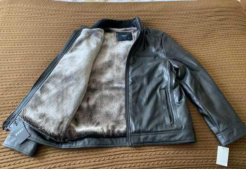 Куртка кожанная утепленная на меху, dkny оригинал
