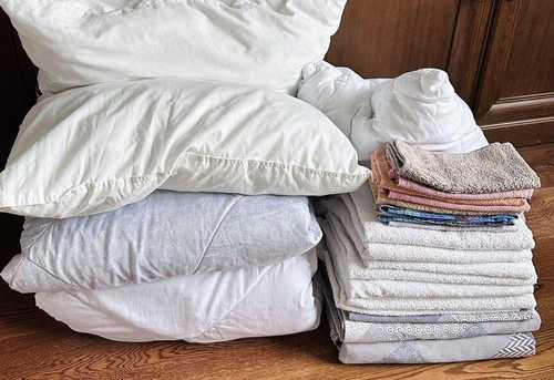 Постельное белье, одеяла, подушки