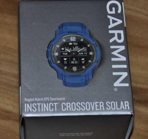 Новые Garmin Instinct Crossover Solar Blue