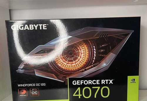 Видеокарта Gigabyte RTX 4070 windforce OC 12GB
