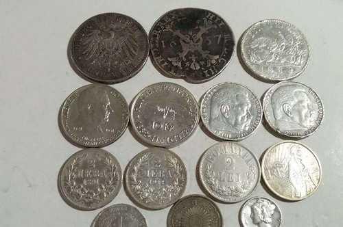 Иностранные монеты серебро