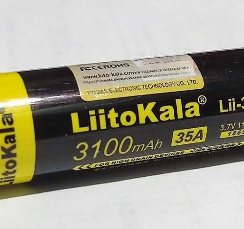 Li-ion аккумулятор 18650 LiitoKala 3100mAh