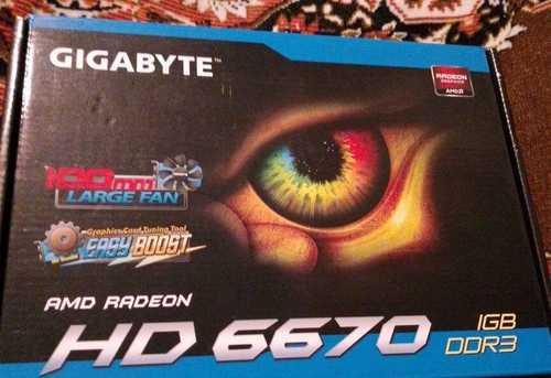 Видеокарта hd 6670 AMD Radeon 1gb на запчасти