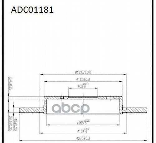 Диск тормозной ADC01181 allied nippon