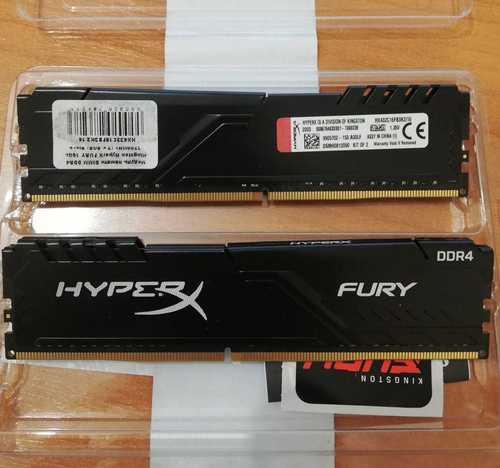 Оперативная память Kingston HyperX Fury Black 16Гб