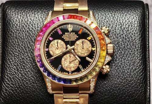 Золотые часы Rolex Daytona rainbow