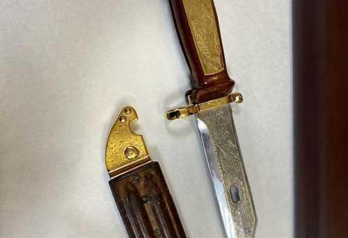 Нож макет ак-47 золотой
