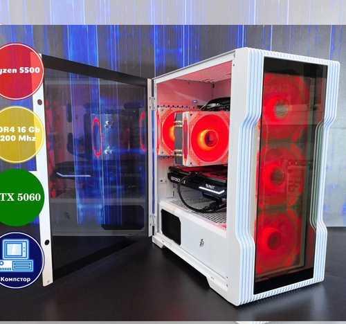 Игровая система AMD5500-RTX5060-16DDR4-PVT3876-A520