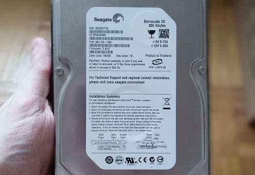 Жесткий диск seagate barracuda 250gb бу