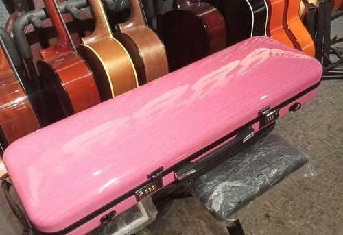 Кейс Карбон Розовый металлик для скрипок