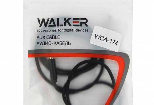 Кабель AUX "walker" 3,5мм A-A, 1м, черный