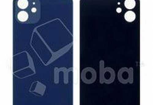 Задняя крышка iPhone 12 Синий (стекло, широкий выр